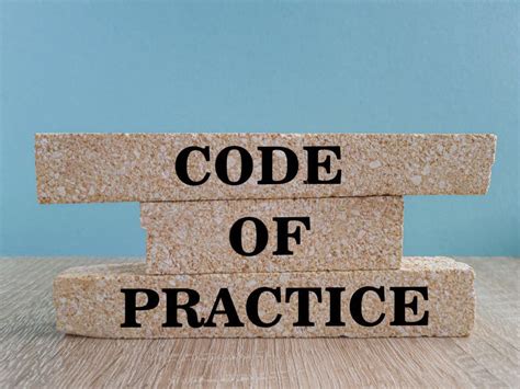 Code Of Practice On Blue Stock Illustration Illustration Of Regulations 286899594