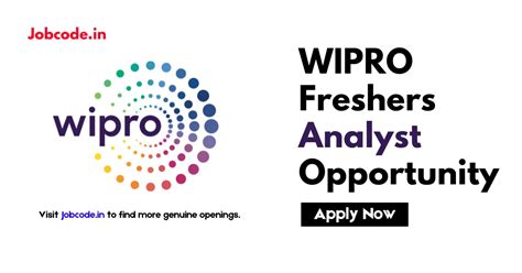 Strat Your Career With Wipro Analyst Job Freshers Welcome Jobcode