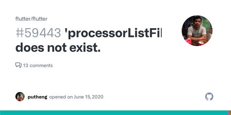Processorlistfile Does Not Exist · Issue 59443 · Flutterflutter · Github