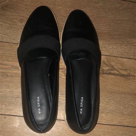 Via Spiga Shoes Via Spiga Black Leather Shoes Poshmark