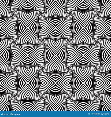Twisted And Zig Zag Abstract Lines Seamless Pattern Stock Vector