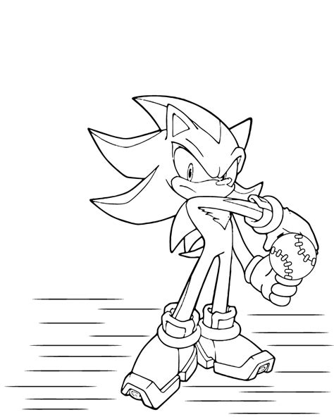 Sonic Fighting Shadow Coloring Page