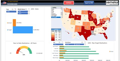 Excel Us Map Template