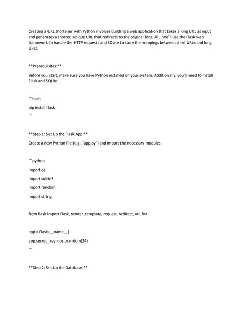 Solution Creating A Url Shortener With Python Studypool