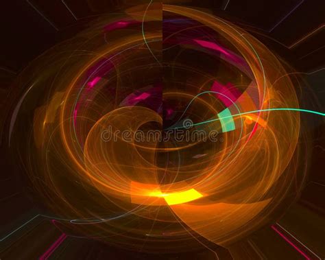 Abstract Digital Fractal Vibrant Curl Graphic Imagination Template Decoration Backdrop Style