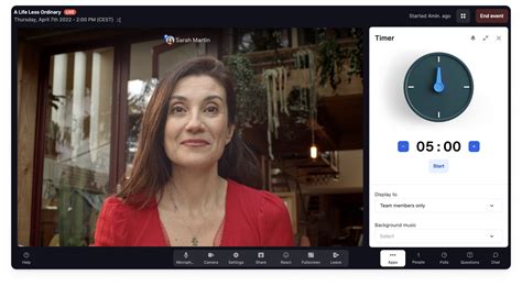 Set A Timer In Your Event Room Documentation Livestorm