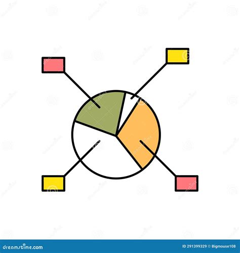 Pie Chart Set Colorful Diagram Collection Vector Illustration