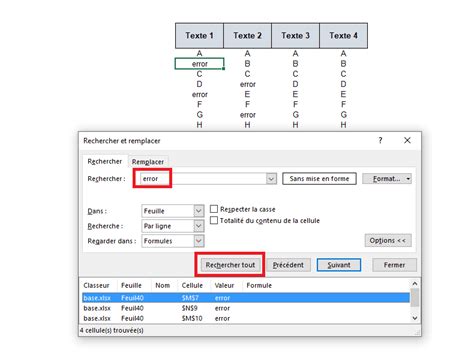 comment supprimer des colonnes contenant un texte spécifique dans excel