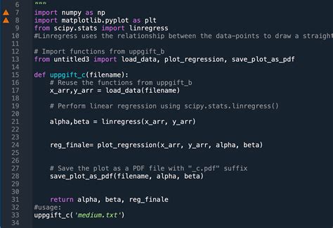 Linjär regression med scipy Programmering Python Pluggakuten