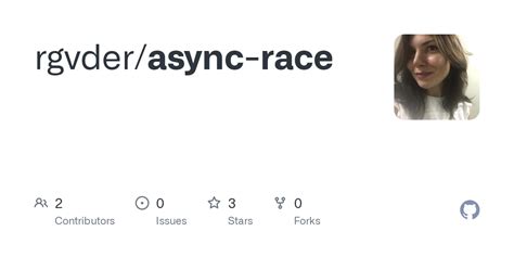 Github Rgvderasync Race