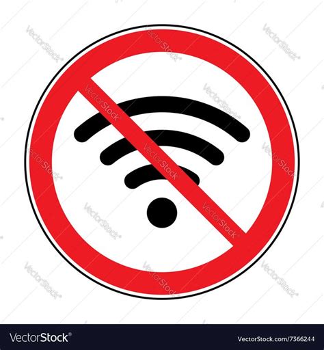 No Wifi Sign On White Background
