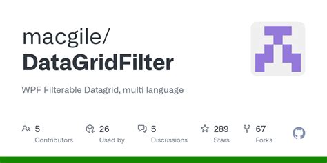 Github Macgiledatagridfilter Wpf Filterable Datagrid Multi Language