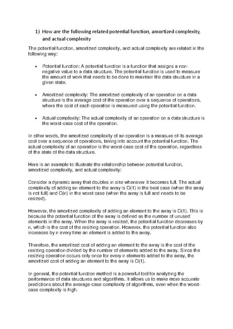 Designa Dn Analysis Of Algorithms 1 How Are The Following Related