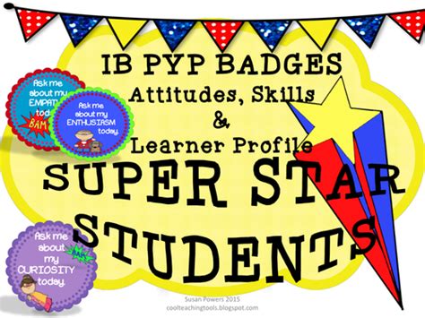 Awards Badges For The Ib Pyp Learner Profile And Attitudes Teaching Resources