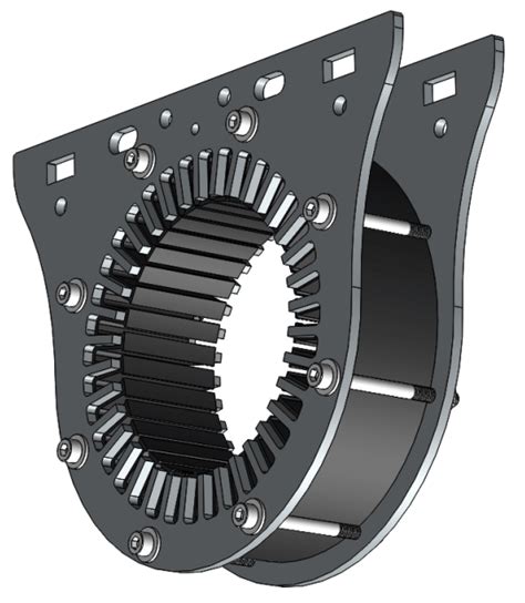 Model Of Stator With Bonding Lamellas Download Scientific Diagram