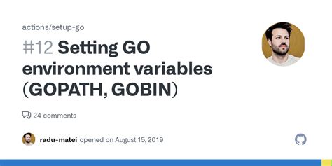 setting go environment variables gopath gobin · issue 12 · actions setup go · github