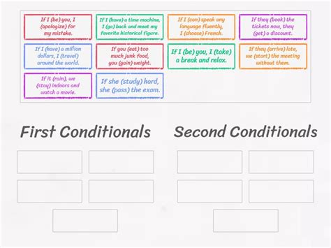 first or second conditional group sort
