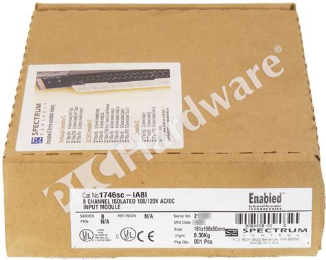 PLC Hardware Spectrum Controls 1746sc IA8I SLC 500 Digital Input 8 Point