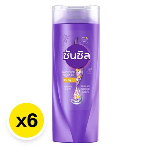ซันซิล แชมพู เพอร์เฟค สเตรท สูตรผมตรงสวยสมบูรณ์แบบ สีีม่วง 60 มล X 6 Makro Pro