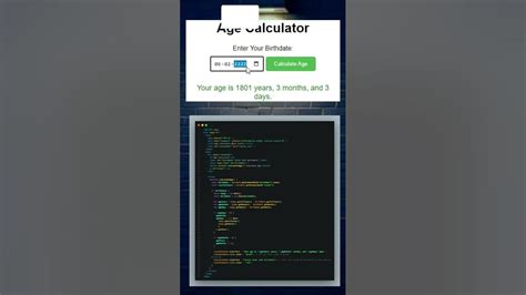 Age Genrater Coding Html Cssanimation Htmlcssjs Python Html5