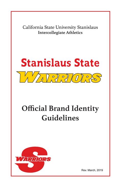 Warrior Athletics Brand Identity Guidelines By Stanislaus State