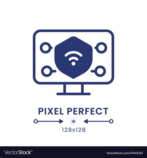 Endpoint Security Black Solid Desktop Icon Vector Image