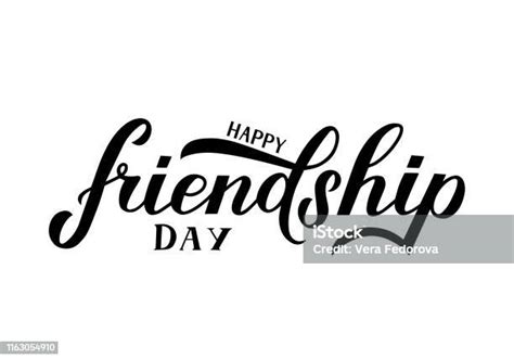 행복 한 우정의 날 서 예 손 편지 흰색에 고립 된 타이포그래피 포스터 인사말 카드 전단지 배너 Tshot 등을 위한 템플릿을 쉽게 편집할 수 있습니다 벡터 그림입니다 1