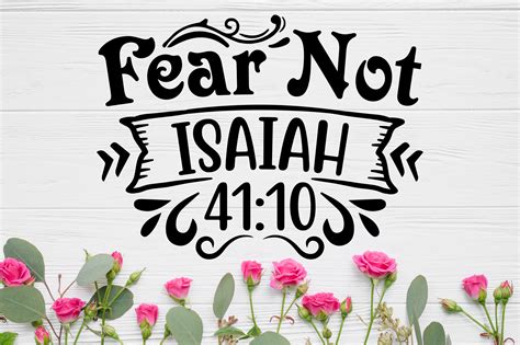 Fear Not Isaiah 4110 Illustration Par Crazy Cat · Creative Fabrica