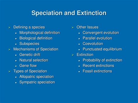 Ppt Speciation And Extinction Powerpoint Presentation Free Download