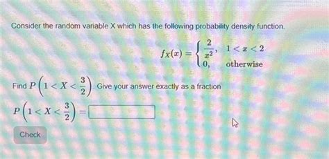 Solved Consider The Random Variable X Which Has The Chegg Com