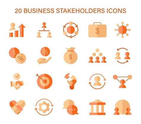 Set Of Business Stakeholders Icons Capturing Essential Elements