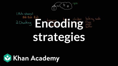 encoding strategies processing the environment mcat khan academy youtube