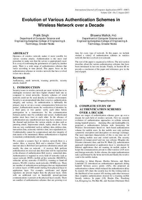 Pdf Evolution Of Various Authentication Schemes In Wireless Network