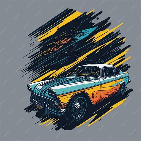 Classic Car Vector Art Premium Ai Generated Vector