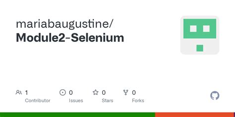 Github Mariabaugustinemodule2 Selenium