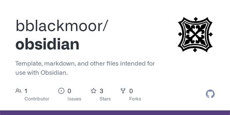 Github Bblackmoor Obsidian Template Markdown And Other Files Intended For Use With Obsidian
