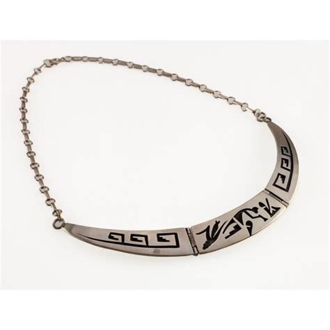 Kd Signed Sterling Silver Hopi Necklace 18 Long 35 9… Gem