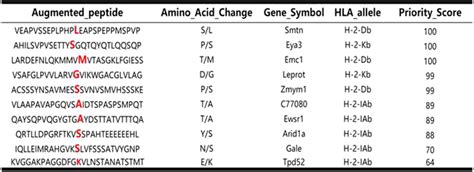 Overview Of Identified Immunogenic Somatic Point Mutations Download