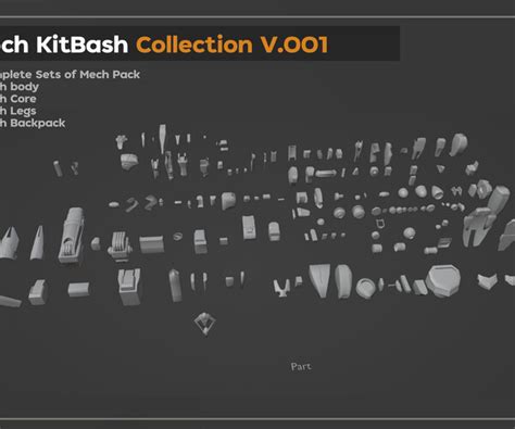 Artstation 3d Mech Kitbash Vol 01 Resources
