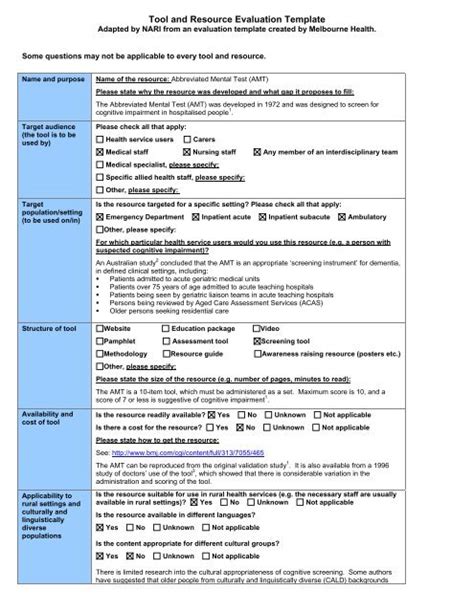 Abbreviated Mental Test Score Amts Department Of Health