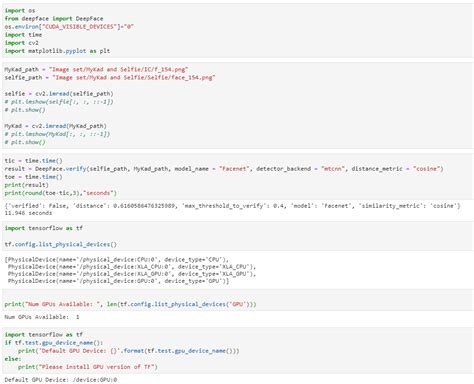 Running On GPU For Facenet Face Verification Jupyter Lab Issue Serengil Deepface GitHub
