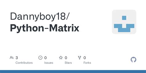 Github Dannyboy Python Matrix