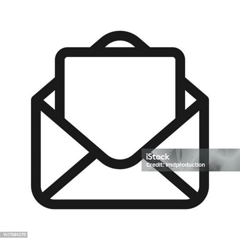 전자 메일 또는 메일 회선 아이콘입니다 이메일 봉투 편지 벡터 일러스트 레이 션 날씬한에 대한 스톡 벡터 아트 및 기타 이미지 날씬한 메시지 문서 Istock
