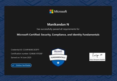 🚀 Certification Unlocked Manikandan N