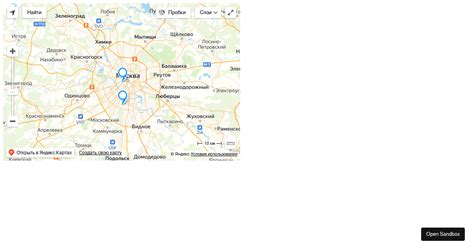 Yandex Maps Example Forked Codesandbox