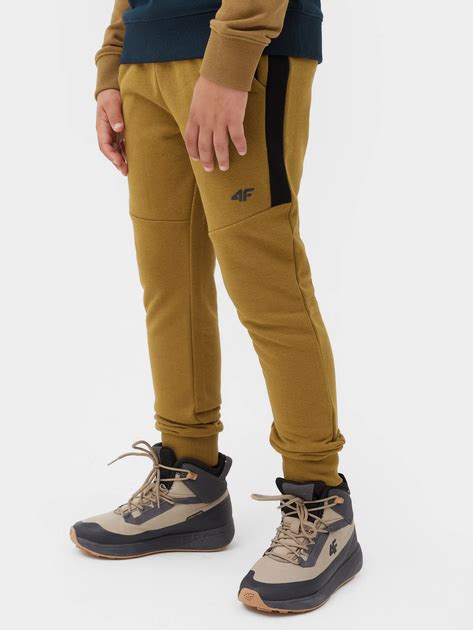 Дитячі спортивні штани джогери 4f 4fjaw23ttrom414 74s 122 см Коричневі 5904698469437