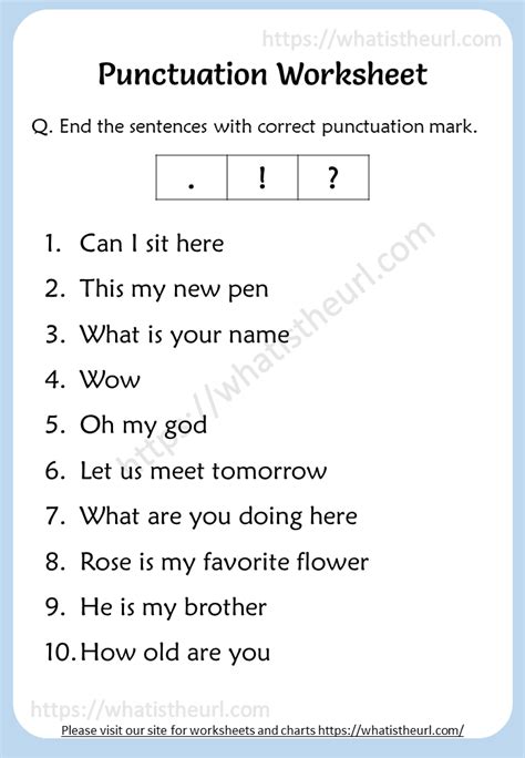 Proper Punctuation Worksheet Punctuation Worksheets