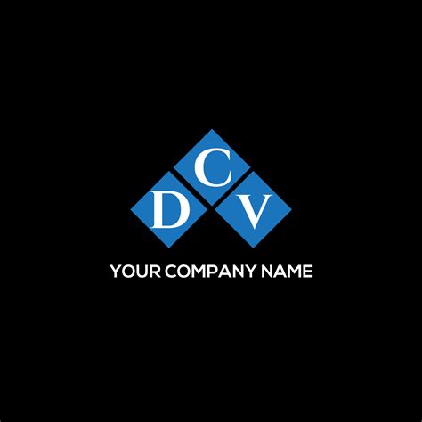 Dcv Letter Logo Design On Black Background Dcv Creative Initials