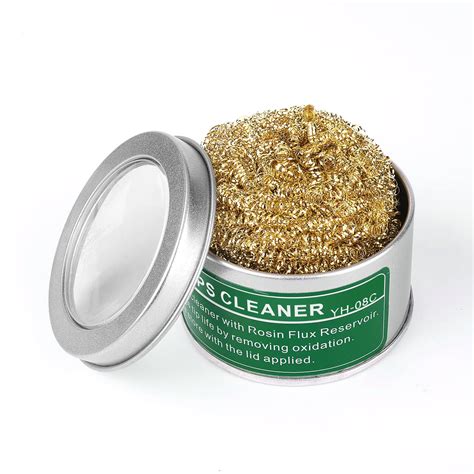 Flexzion Soldering Iron Tip Cleaner Soft Coiled Brass Wire Sponge