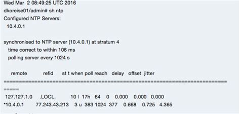 Solved Ise And Ntp Cli In Sync Gui Is Not Cisco Community